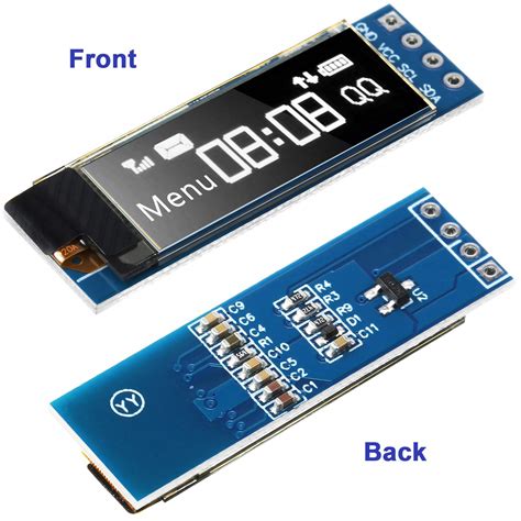 5 Pieces I2C Display Module 0 91 Inch I2C OLED Display Module I2C OLED Screen Driver DC 3 3V 5V
