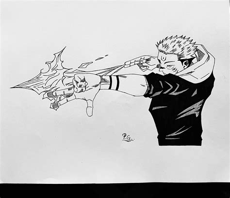 Sukuna Fire Arrow Anime Drawings Arrow Drawing Anime Drawing Books