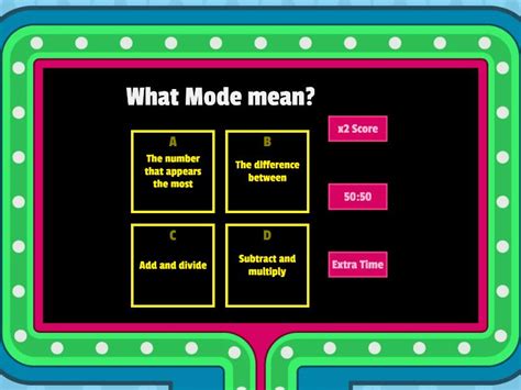 What Do They Mean Mean Range Mode And Median Gameshow Quiz