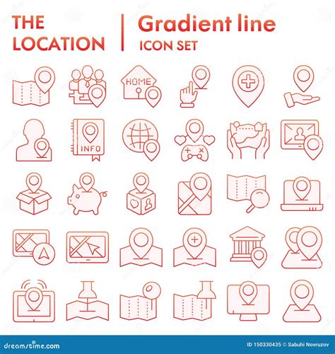 Gps Navigation Symbols Realistic Pictures Of Various Map Pointers Vector Illustration