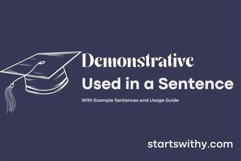 Demonstrative In A Sentence Examples 21 Ways To Use Demonstrative
