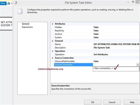 Setting Attributes Using File System Task In Ssis