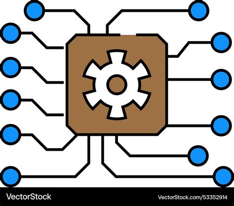 System Integration Analyst Icon Color Royalty Free Vector