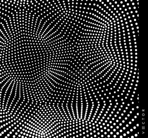 Array With Dynamic Particles 3d Grid Surface Abstract Background In