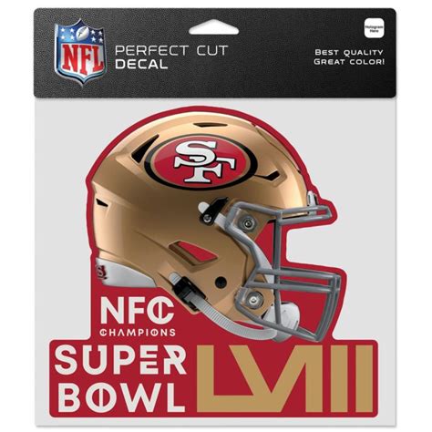 San Francisco 49ers 2023 Nfc Champions Perfect Cut Decal 8 X 8 Jrs