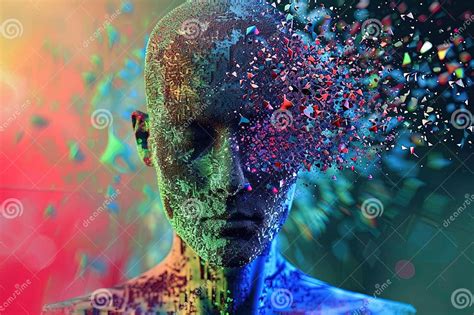 Ai Generative Artificial Intelligence Illustration Human Shape Generative Human Head Shape ...
