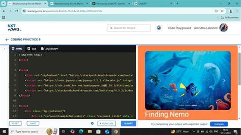 Ccbp Consistency Webdevelopment Learningjourney Nxtwave Amrutha