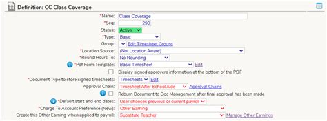 Timesheet Setup Options Schoolfi Support