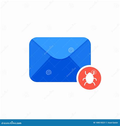 Bug Email Envelope Mail Virus Worm Icon Stock Vector Illustration Of