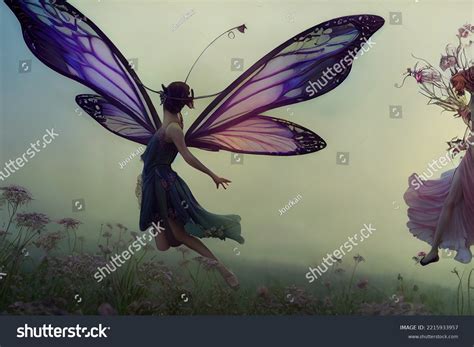 Fairy Bikini Butterfly Crown Art Nouveau Stock Illustration Shutterstock