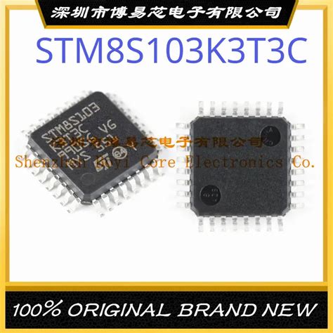 정품 마이크로컨트롤러 Ic 칩 Stm8s103k3t3c 패키지 Lqfp32 브랜드 신제품 수동 부품