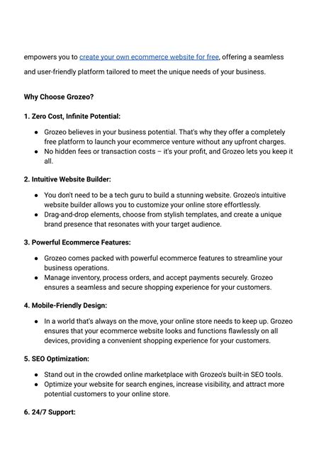 ppt create your own ecommerce website for free grozeo powerpoint