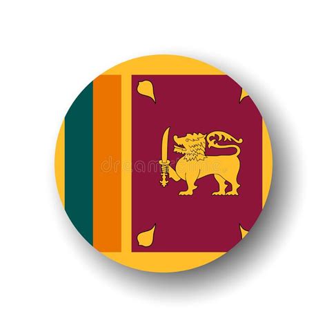 Cirlce Vector Flag Of Sri Lanka Stock Vector Illustration Of Rounded