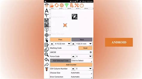 How To Mark Datamatrix And Qr Code In Mnsblauncher Youtube