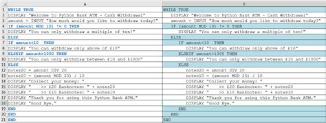Excel How To Add Spaces To Pretty Print Pseudo Code Stack Overflow