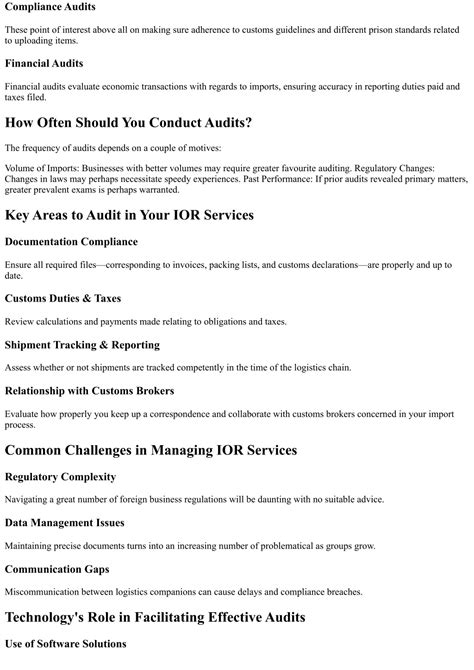 Ppt Importance Of Regular Audits For Your Importer Of Record Services Powerpoint Presentation