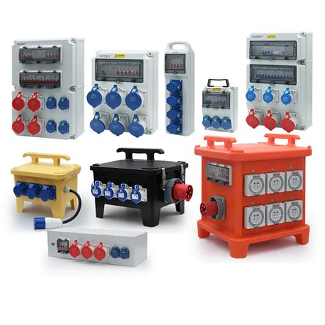 Electrical Power Plastic Distribution Box Black Rack Electrical Distribution Box 12v Switchboard