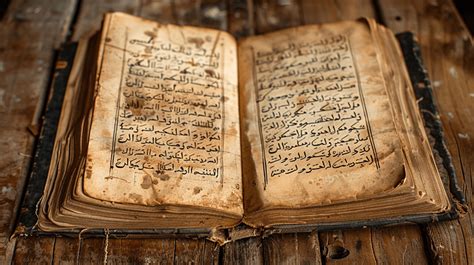 Arabic Script Opened Book Background Information Medium Education