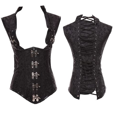 Leather Corset Steampunk Corset Women Sexy Neck St Grandado