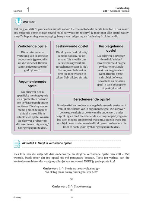 Graad 8 Handleiding Afrikaans Huistaal By Impaq Issuu