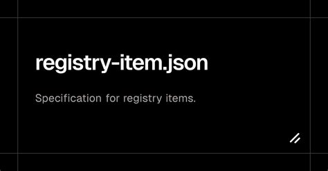 Registry Itemjson Shadcnui