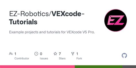 GitHub EZ Robotics VEXcode Tutorials Example Projects And Tutorials For VEXcode V Pro