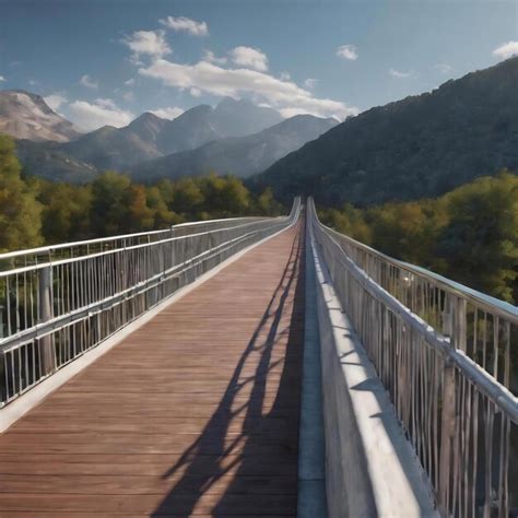 Premium Ai Image Pedestrian Bridge
