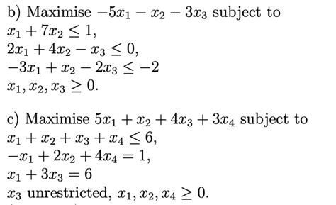 Solved Use The Simplex Method To Solve The Following Simplex Chegg Com