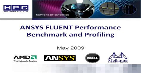 Pdf Ansys Fluent Benchmark And Profiling Hpc Advisory