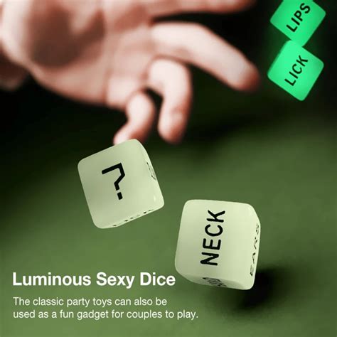 Shining Erotic Dice1 Pair Naughty Flirting Dice Glow In The Dark Adult