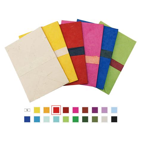 10 Handmade Envelopes Red Lavinia Stamps