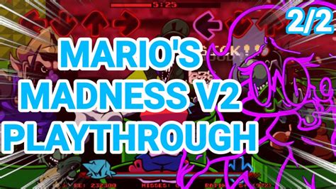 Fnf Marios Madness V2 Is Here Full Playthrough 22 Youtube