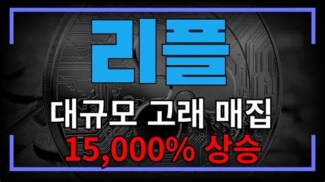 리플 대규모 고래 매집 15000 상승 합니다 리플전망 Youtube