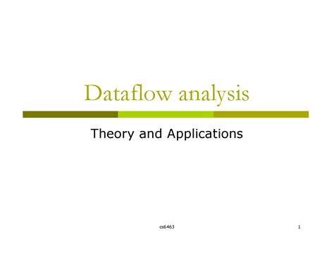 Data Flow Analysis Lecture Notes Cs 6463 Docsity Data Flow Analysis Lecture Notes Cs 6463 Docsity