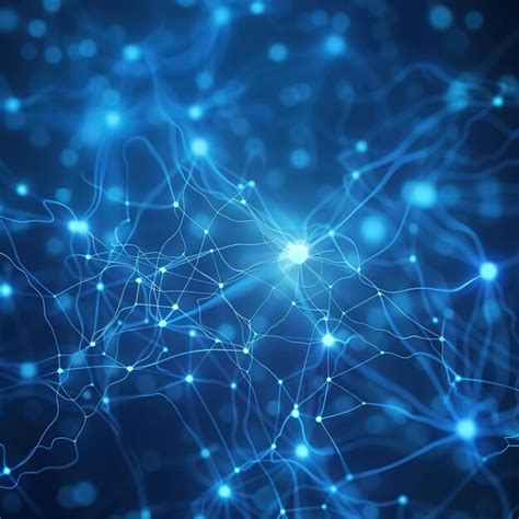 Premium Photo Abstract Image Of Neural Connections On Blue Background