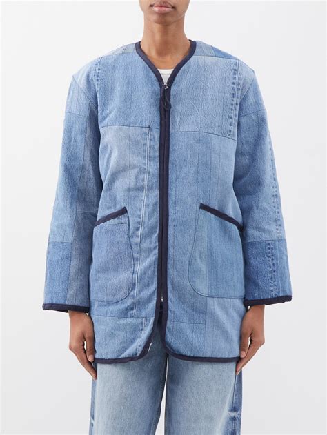 Redone 80s Reversible Patchwork Denim Jacket