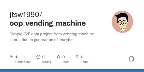 Github Jtsw1990oopvendingmachine Simple E2e Data Project From Vending Machine Simulation