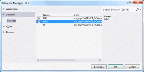 asp criando um projeto em 3 camadas ui bll e dal revisão