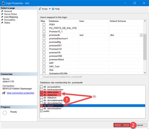 openutilities minimum sql user permission for promis e users openutilities substation