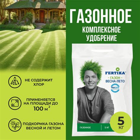Комплексное минеральное удобрение Фертика для газона весна лето 5 кг купить с доставкой по