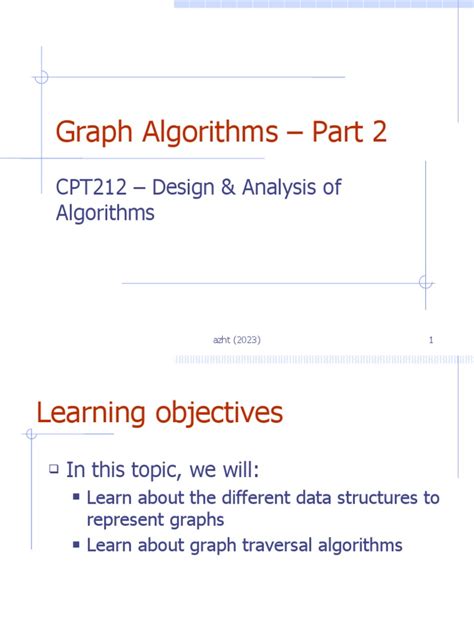 Cpt212 Graphs Pt2 Elearn Pdf Vertex Graph Theory Mathematical Concepts