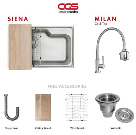 Cgs Siena Kitchen Sink Cgs Milan Cold Taps Stainless Steel 304