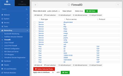 FirewallD Invalid Zones Help Home For Newbies Virtualmin Community