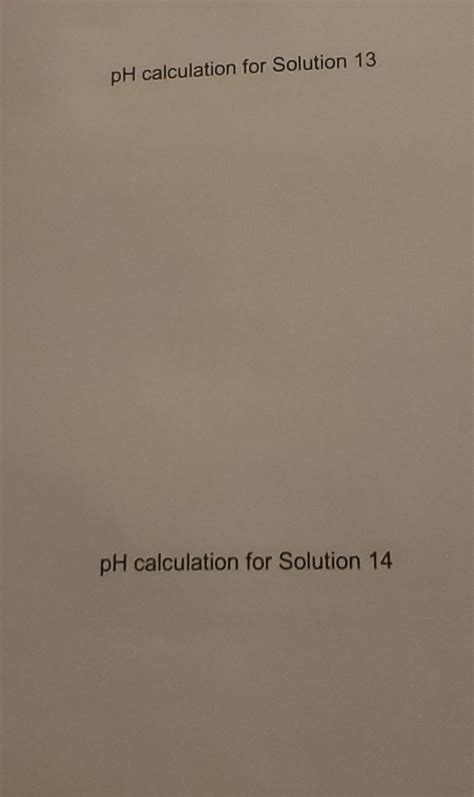 Solved B Calculate The Expected PH For Each Of These Chegg Com