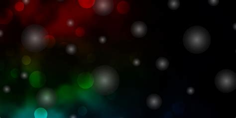 Dark Multicolor Vector Background With Circles Stars 1840703 Vector Art At Vecteezy