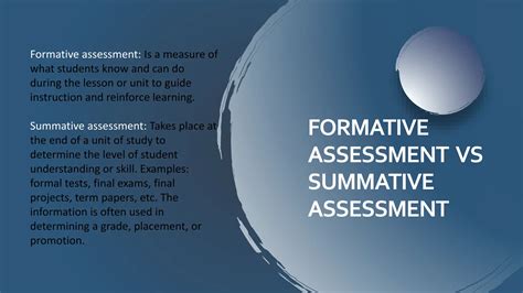 Formative And Summative Assessment Pptx