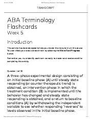 ABA Terminology Flashcards Unit 5 Transcript Pdf 10 31 23 7 09 PM ABA Terminology Flashcards
