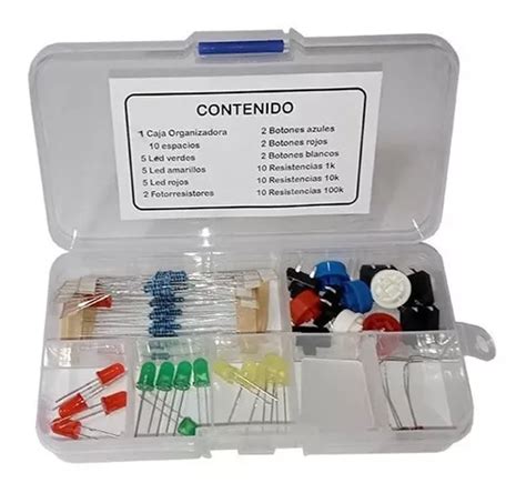 Juego Resistencias Leds Fotorresistores Y Botones Arduino Cuotas sin interés