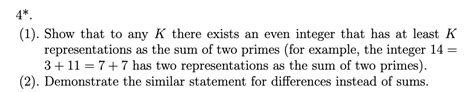 Solved Number Theory Show That To Any K There Exists An Chegg