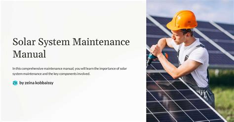 Solar System Maintenance Manual